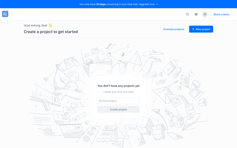 The best 46 SaaS Empty State UI and UX examples for design Inspiration ...