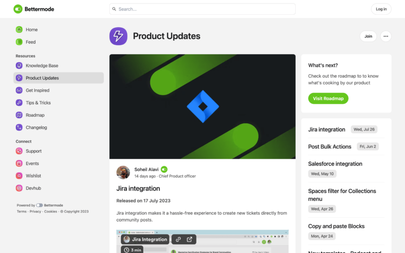 The best 26 SaaS Changelog & Updates UI and UX examples for design ...