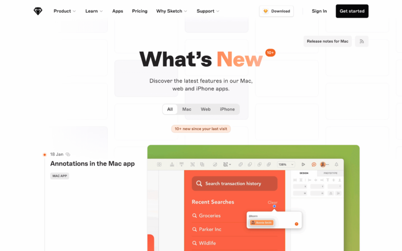 The best 26 SaaS Changelog & Updates UI and UX examples for design ...